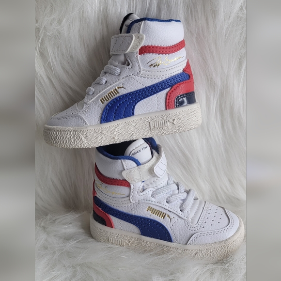 Puma | Shoes | Puma High Tops Redwhiteblue | Poshmark